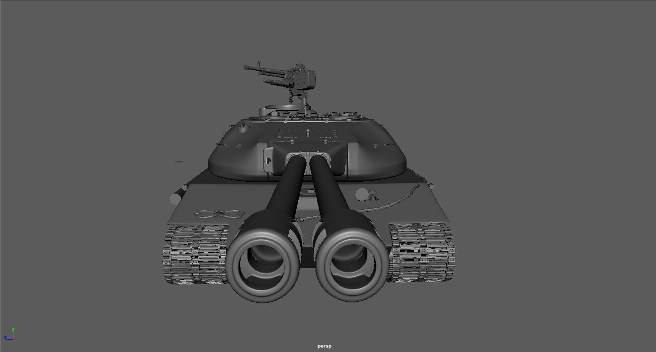 ArtStation - Tank from game WOT Object 703. Hp model from Maya viewport.