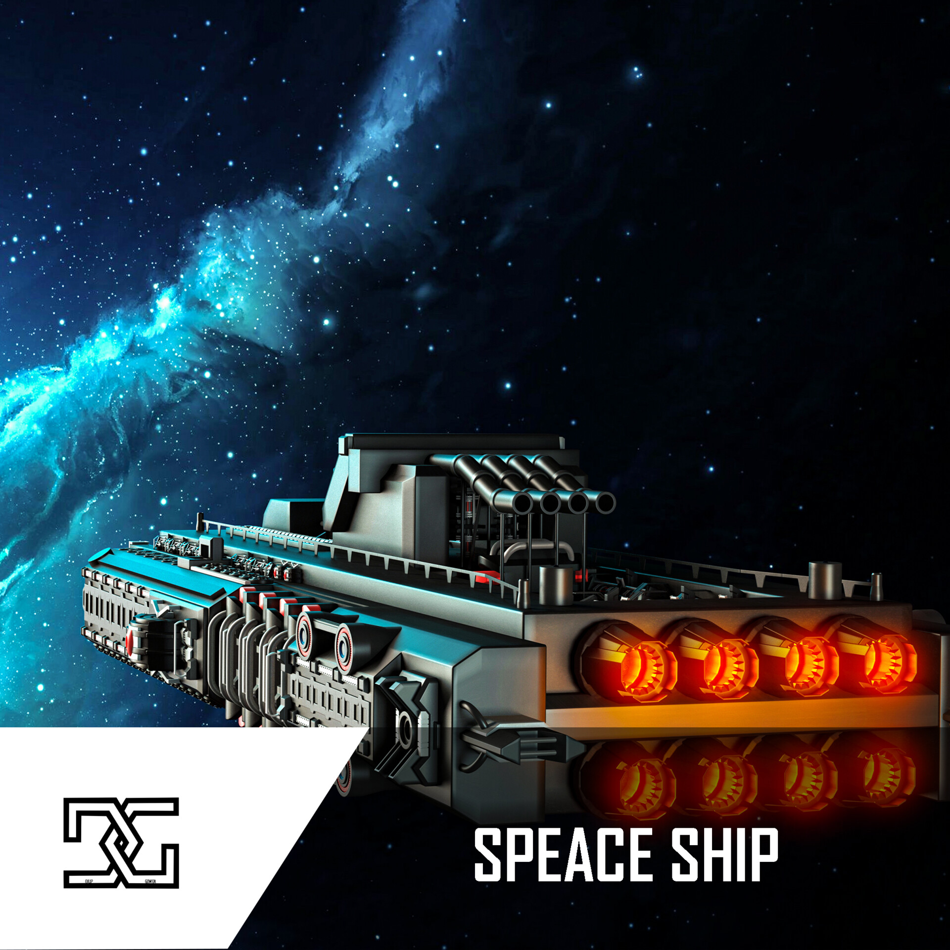 ArtStation - spaceship in outerspeace