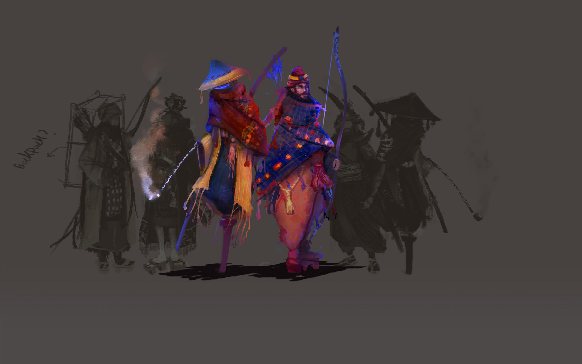 ArtStation - Concept Sketches - Arab Samurai