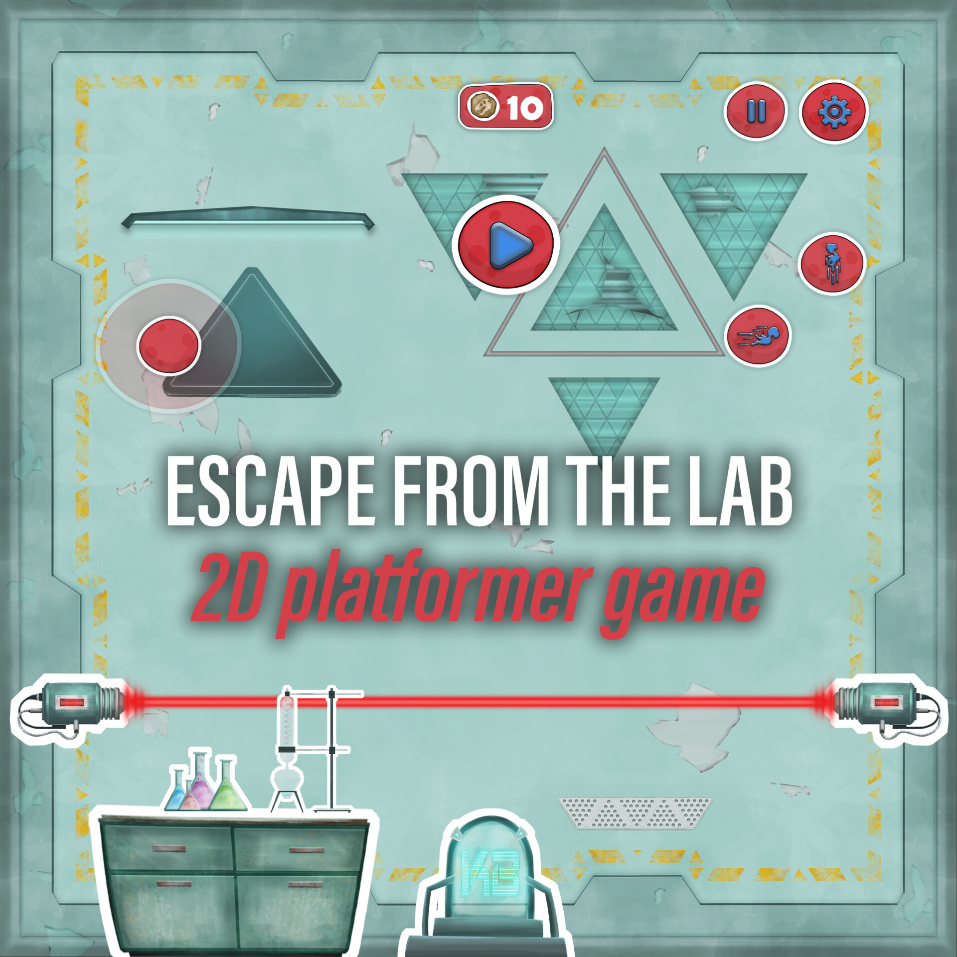ArtStation - 2D platformer game - ESCAPE FROM THE LAB