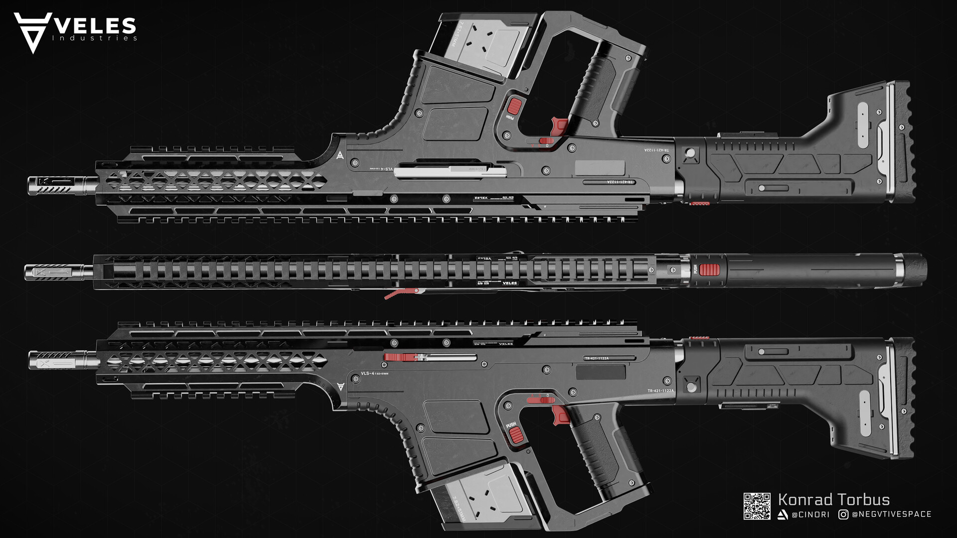 ArtStation - VLS-4 - Assault Rifle - Concept