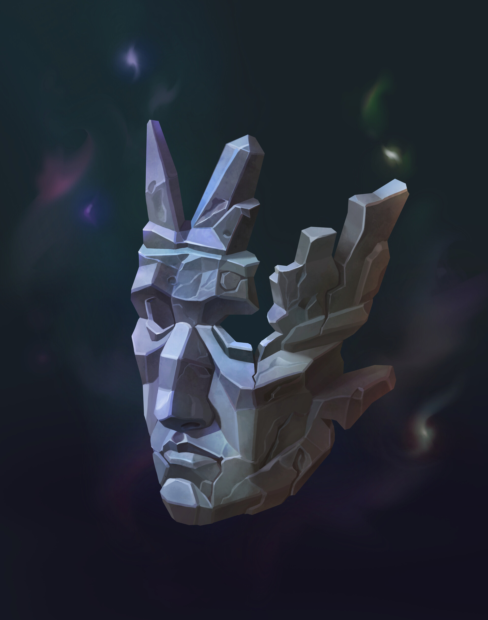 ArtStation - Elemental mask - Stone