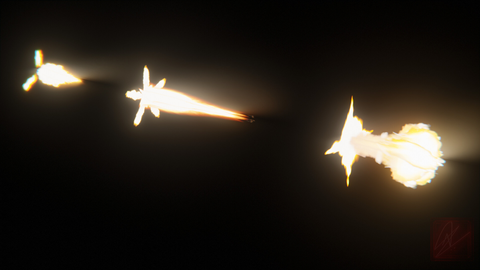 ArtStation - Gun Muzzle Flash Asset Pack Low-poly 3D model