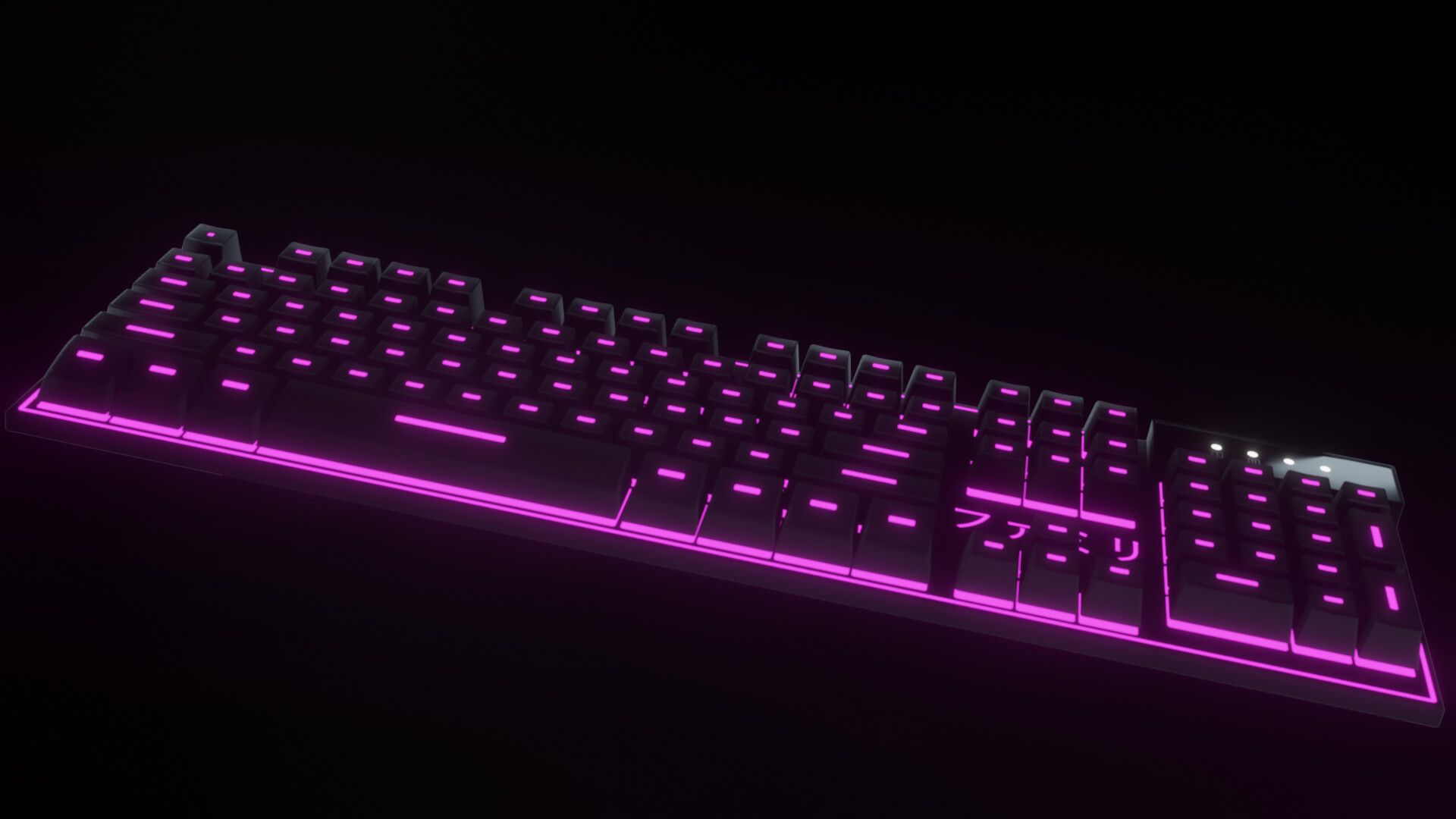ArtStation - Pink neon keyboard