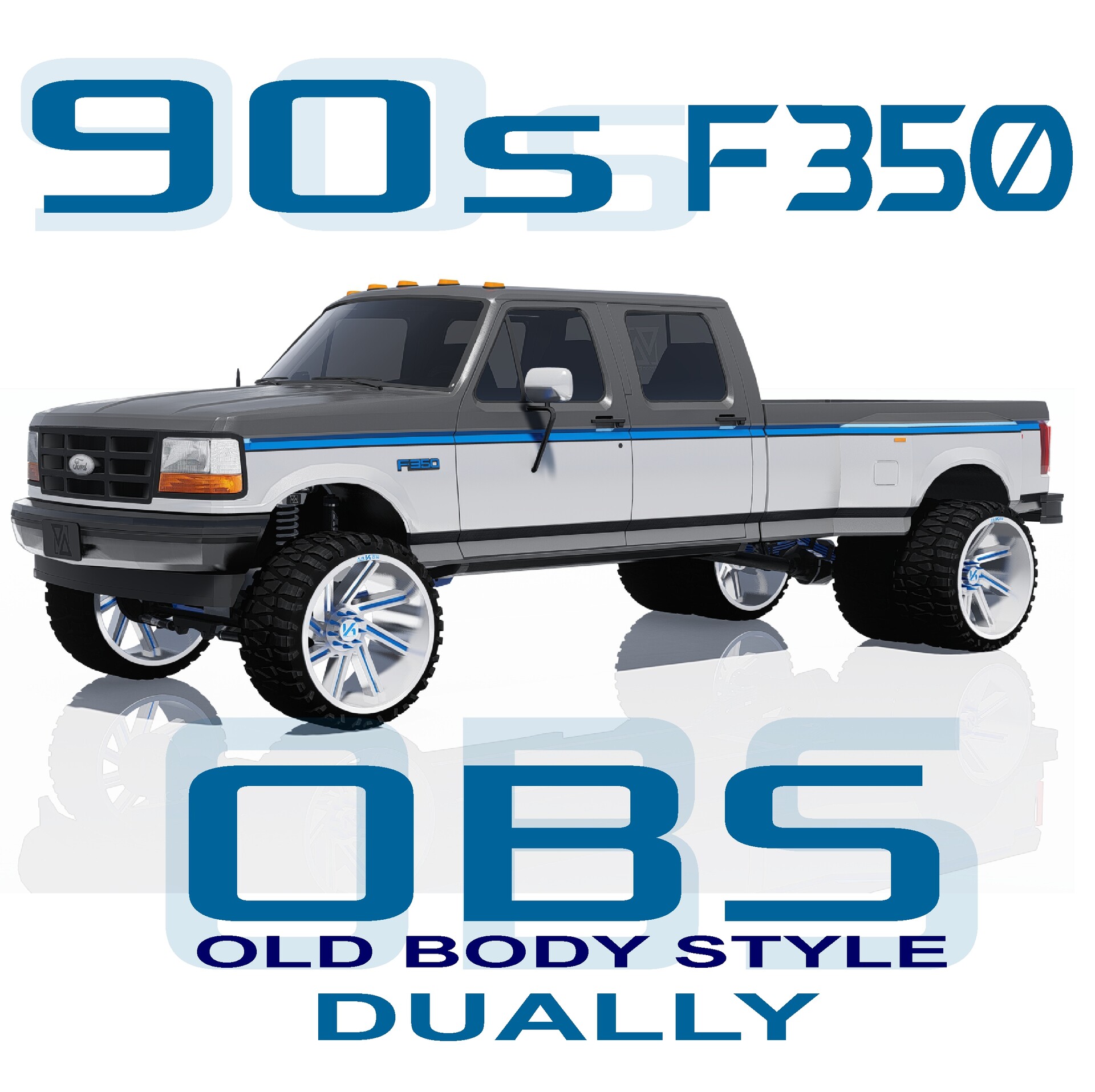 ArtStation - 1992 Ford F-350 Dually Crew Cab Lifted