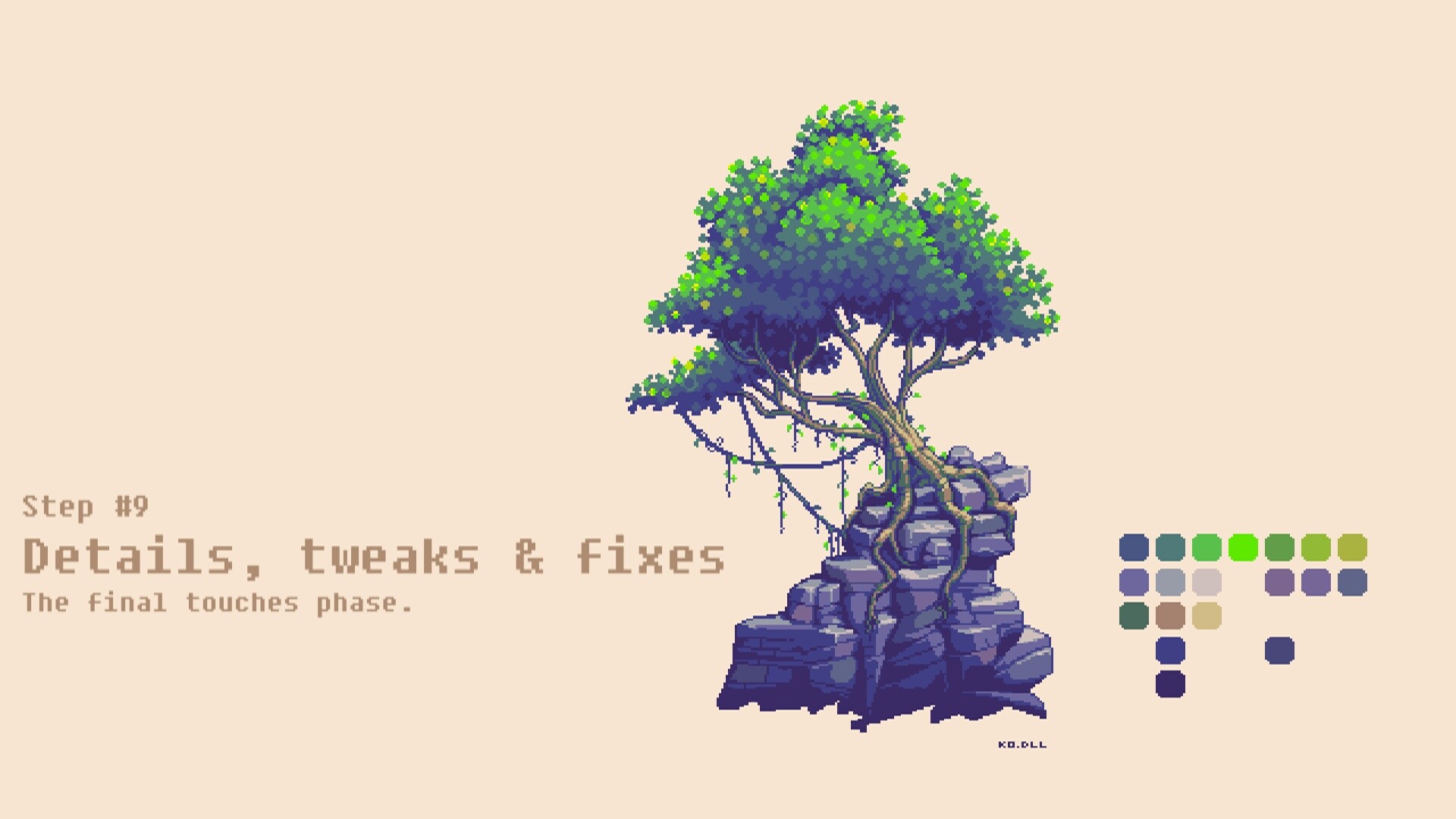 ArtStation - Pixel Art Tree - tutorial