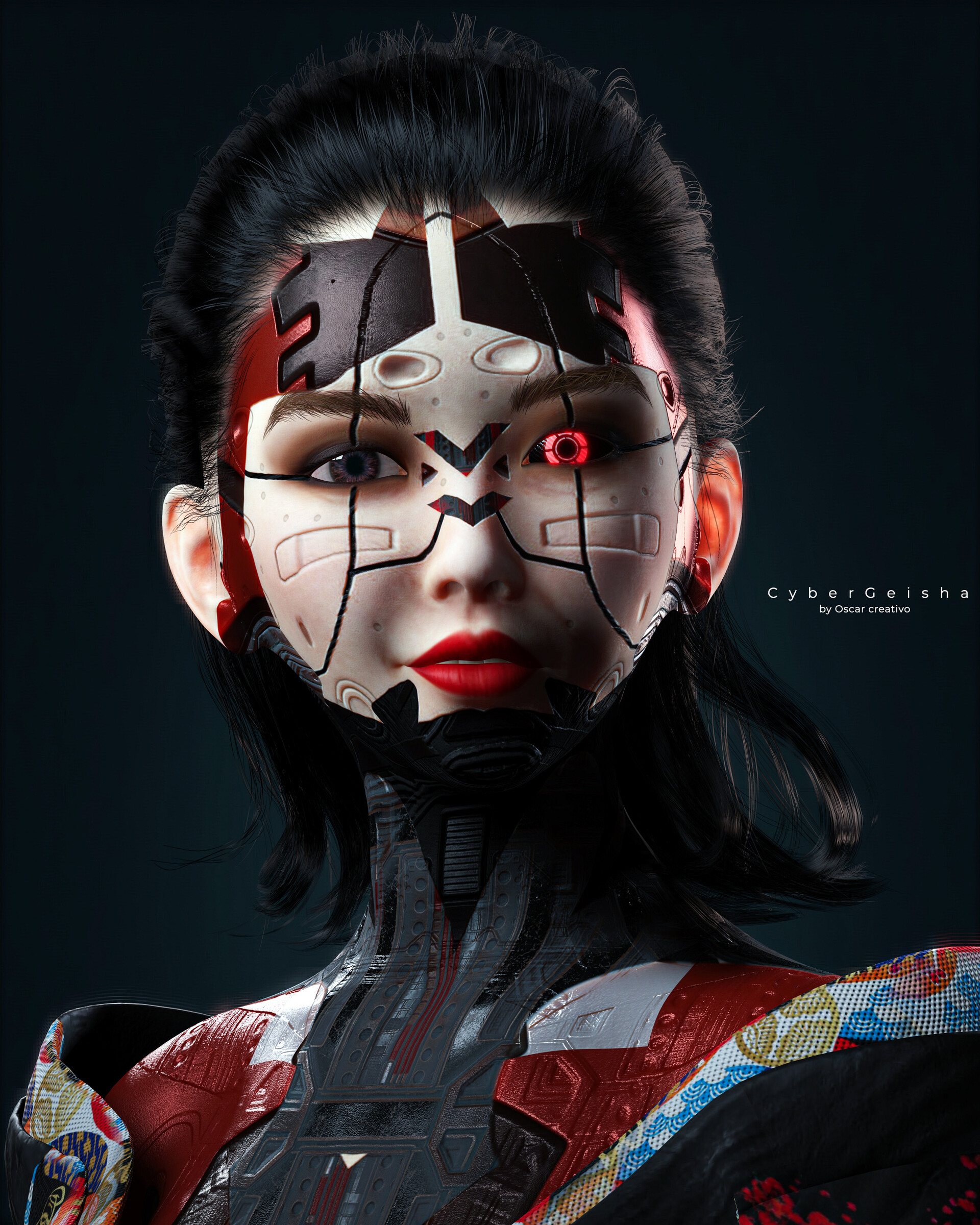 ArtStation - CYBER GEISHA BY Oscar creativo