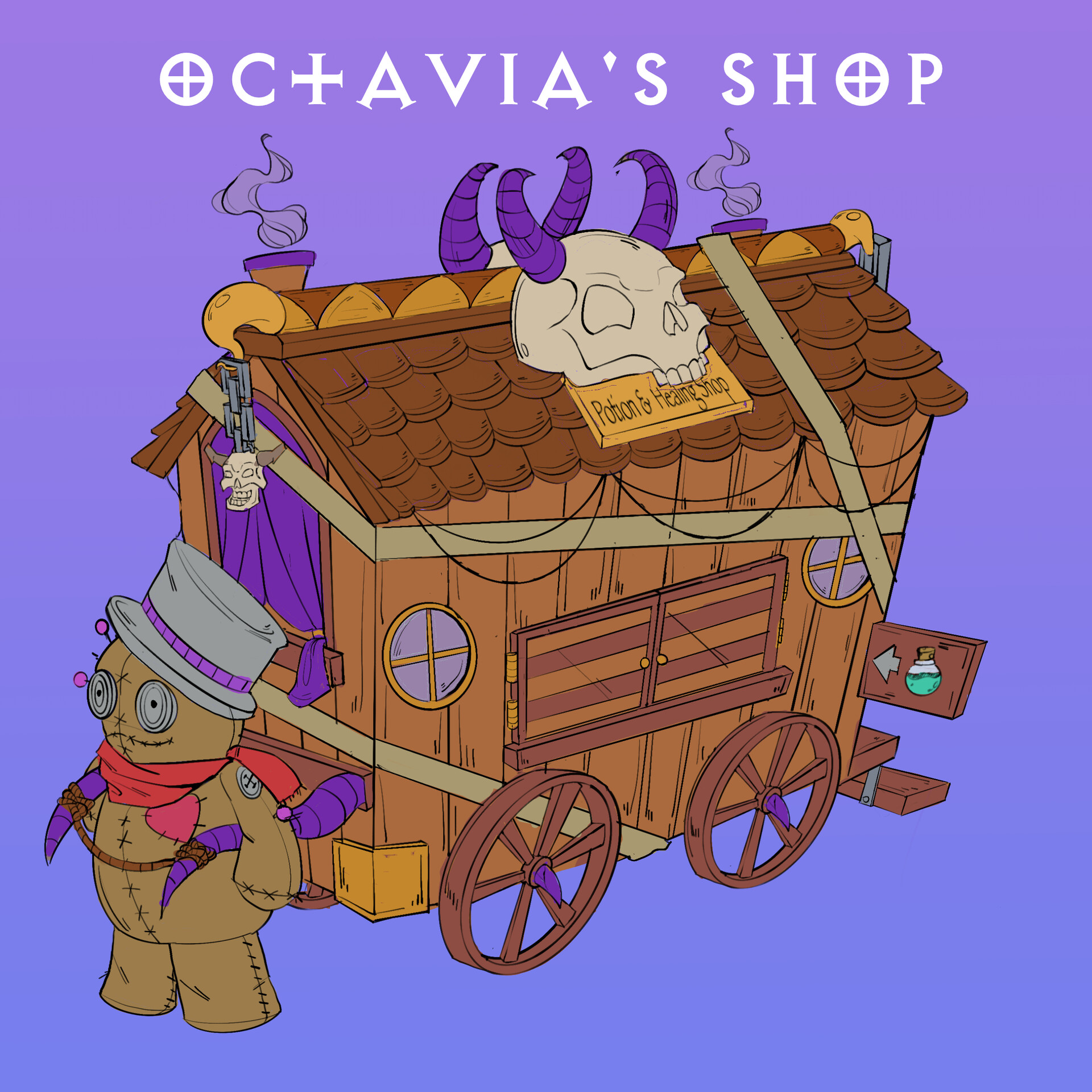 ArtStation - Magical Shop/Wagon Design