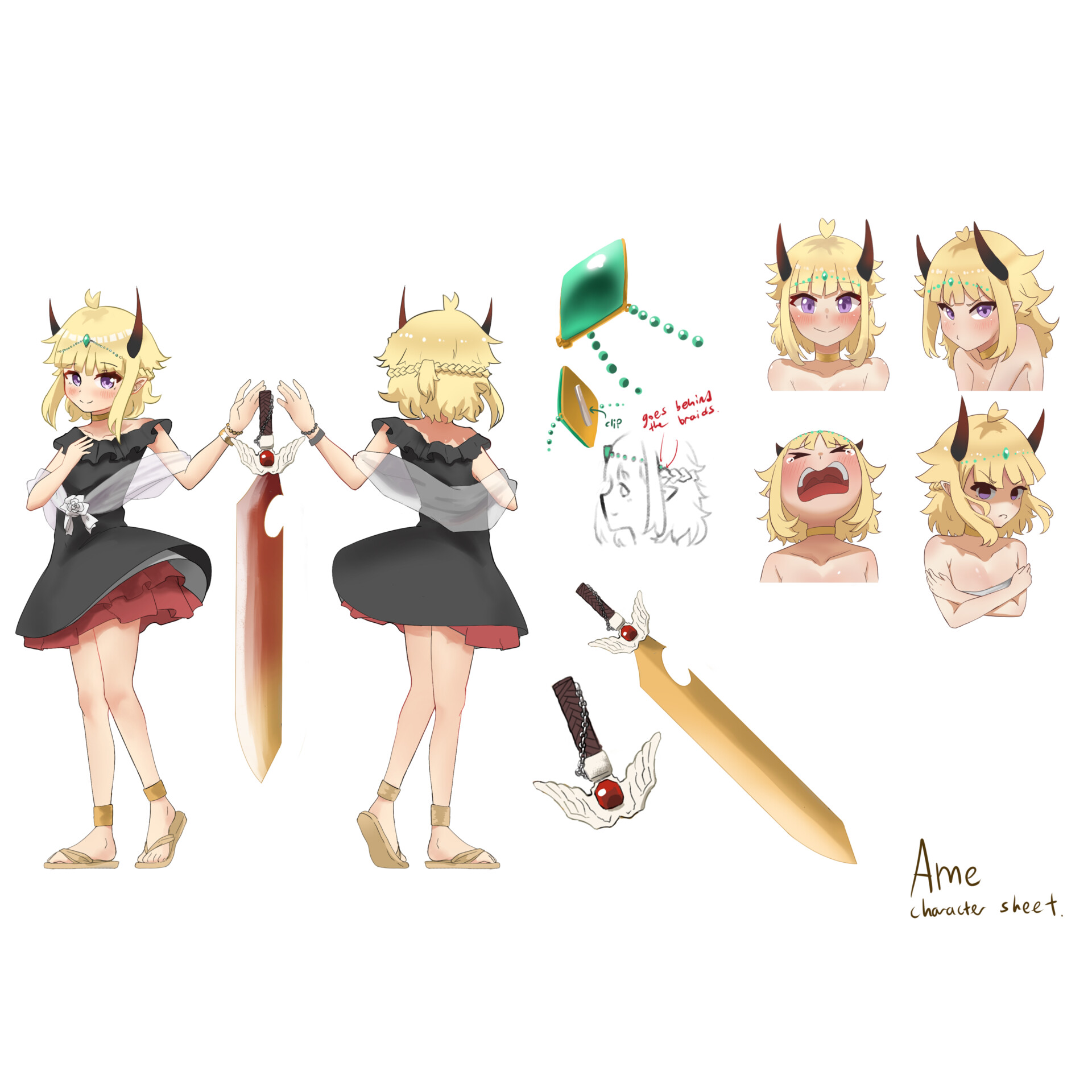 ArtStation - Ame Character Sheet