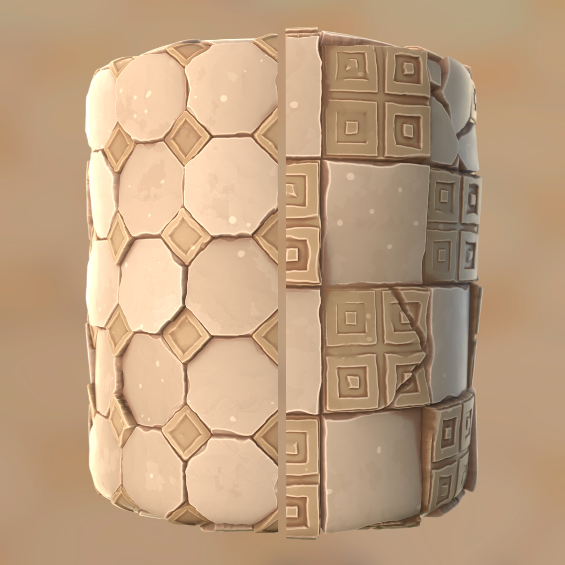 ArtStation - Stylized Stone Tiles