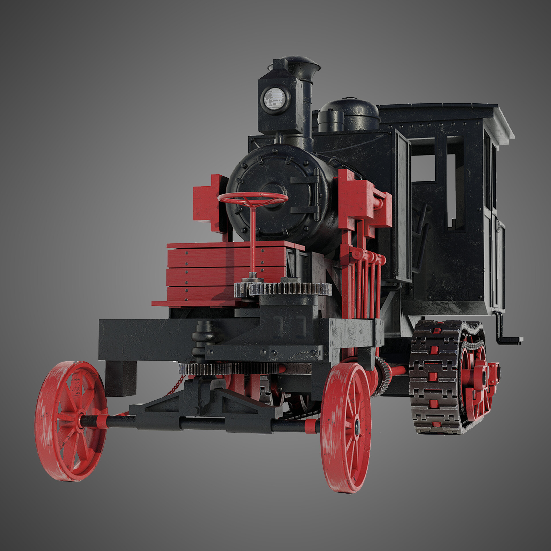 ArtStation - Tracked steam locomotive "Lombard"