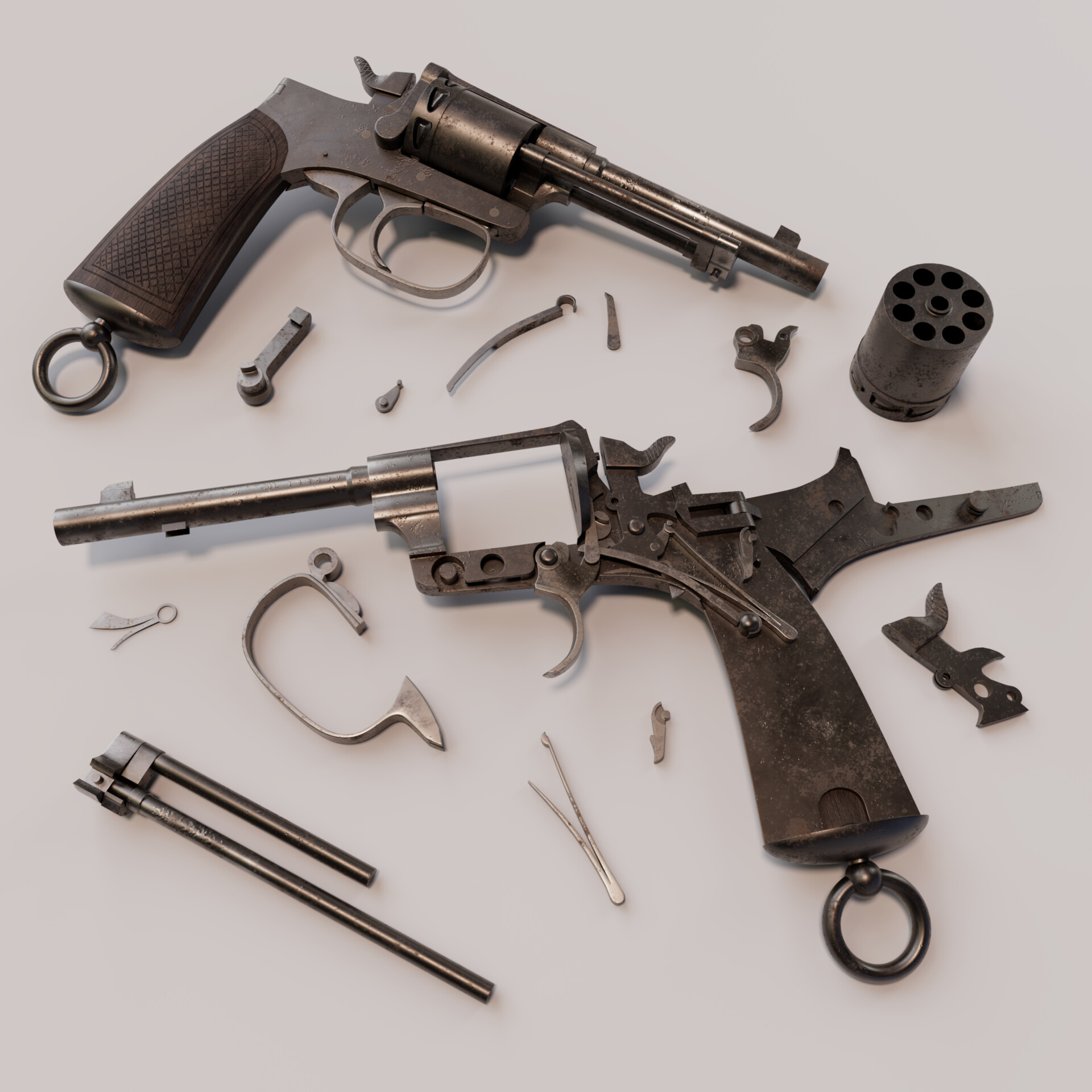 ArtStation - Austro-Hungarian Rast & Gasser 1898 Revolver