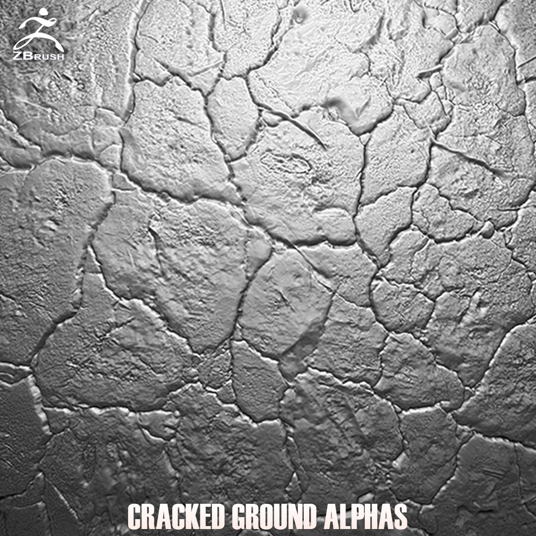 ArtStation - Cracked Ground Alphas for ZBrush