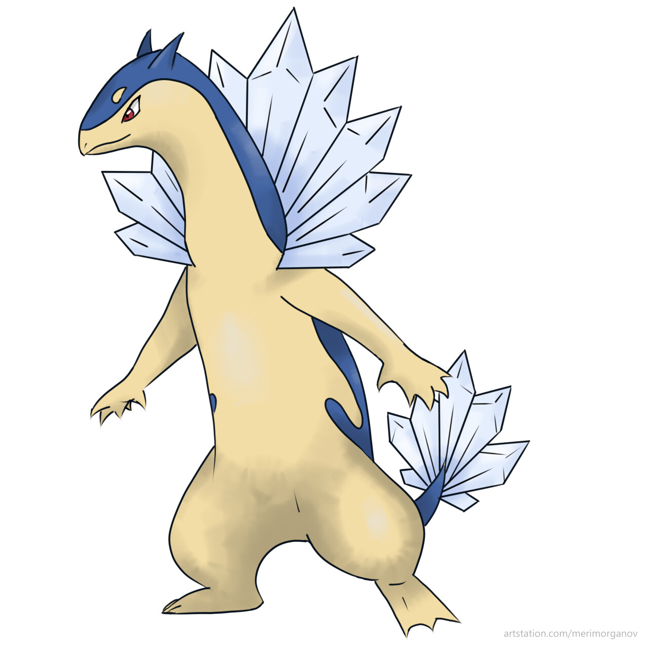 ArtStation - Pokémon - Ice/Water Variant Cyndaquil line