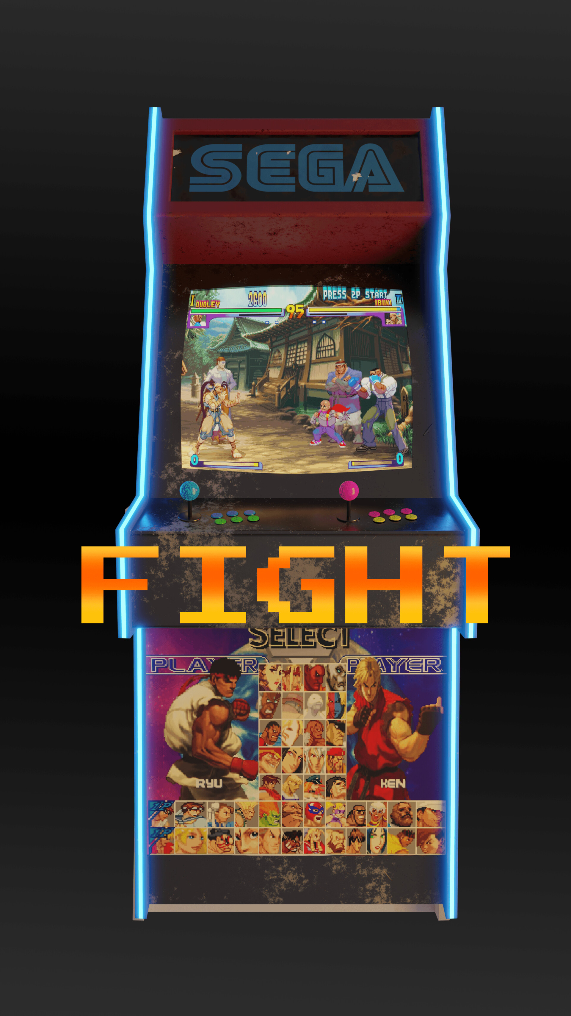 ArtStation - Arcade Machine ( Street Fighter )