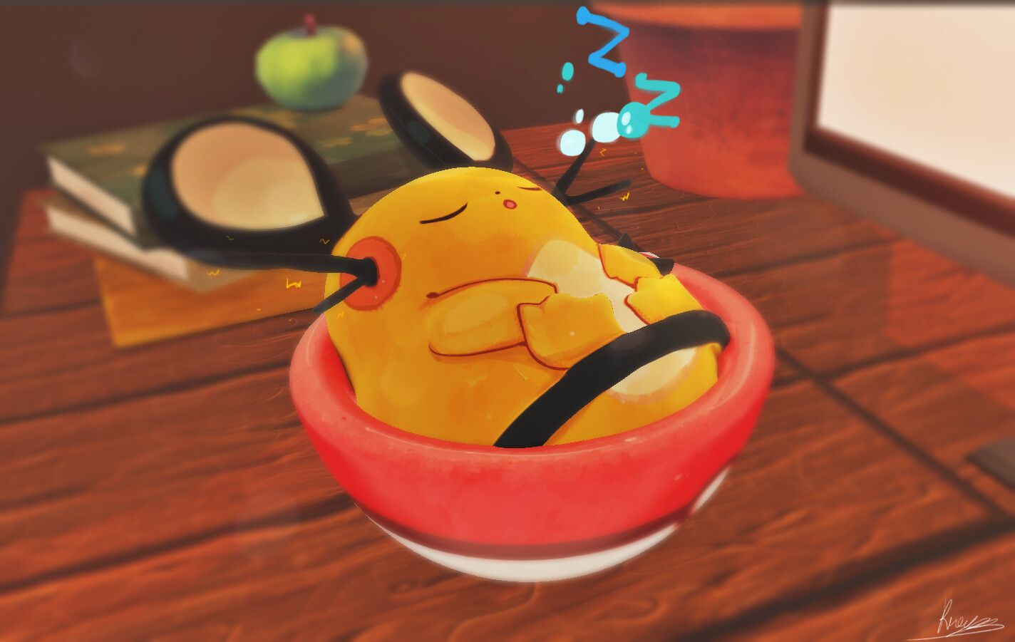 ArtStation - Dedenne Teacup Time