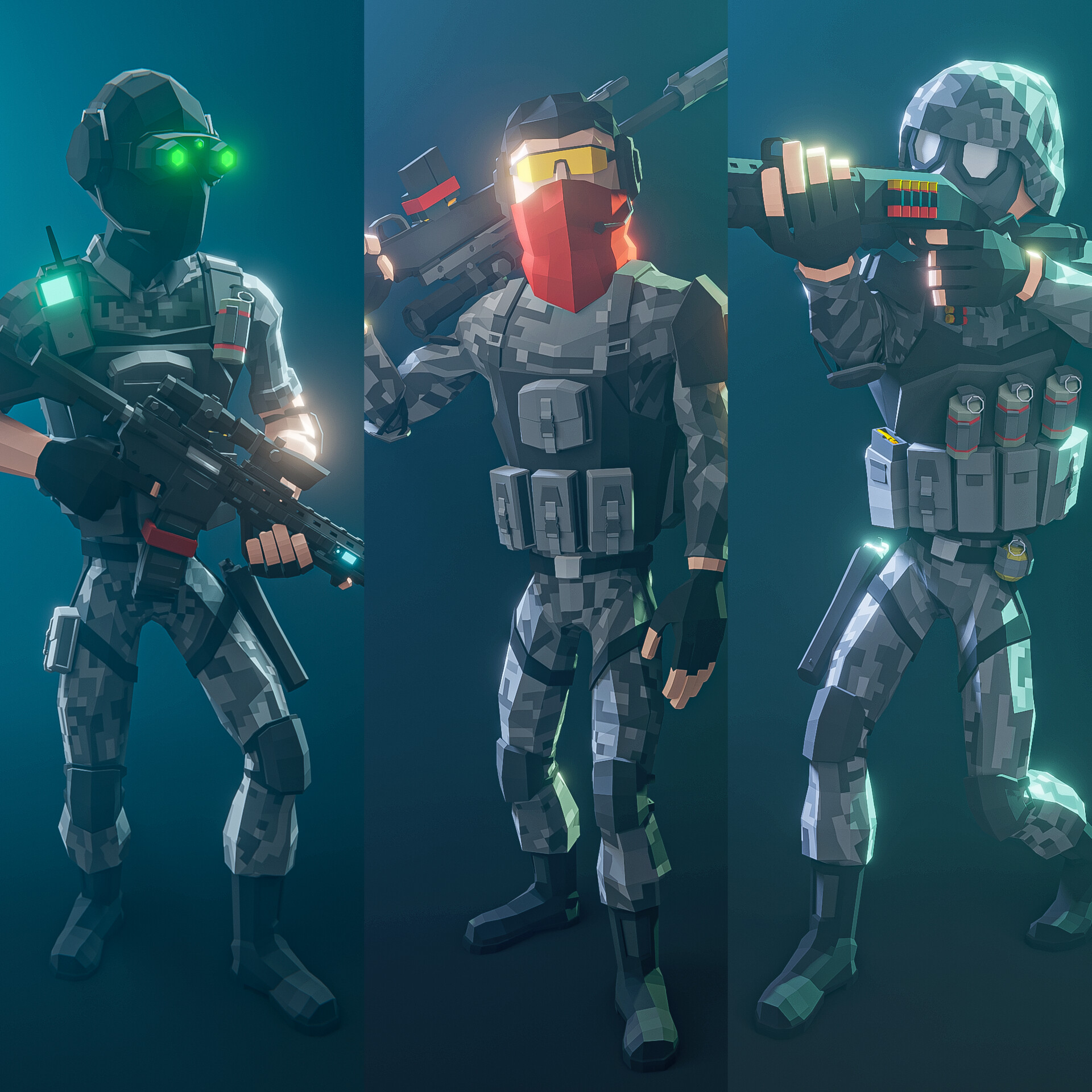 ArtStation - Low Poly Army Pack