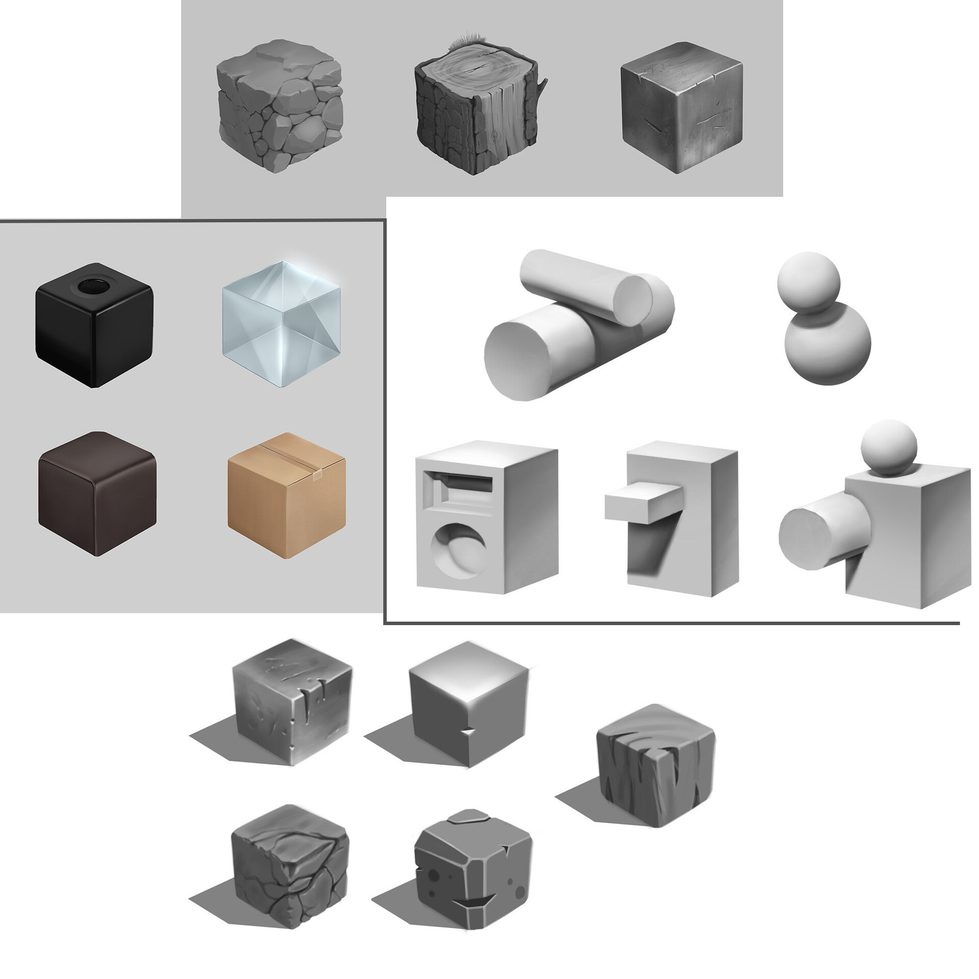 ArtStation - Material, textures and lighting study