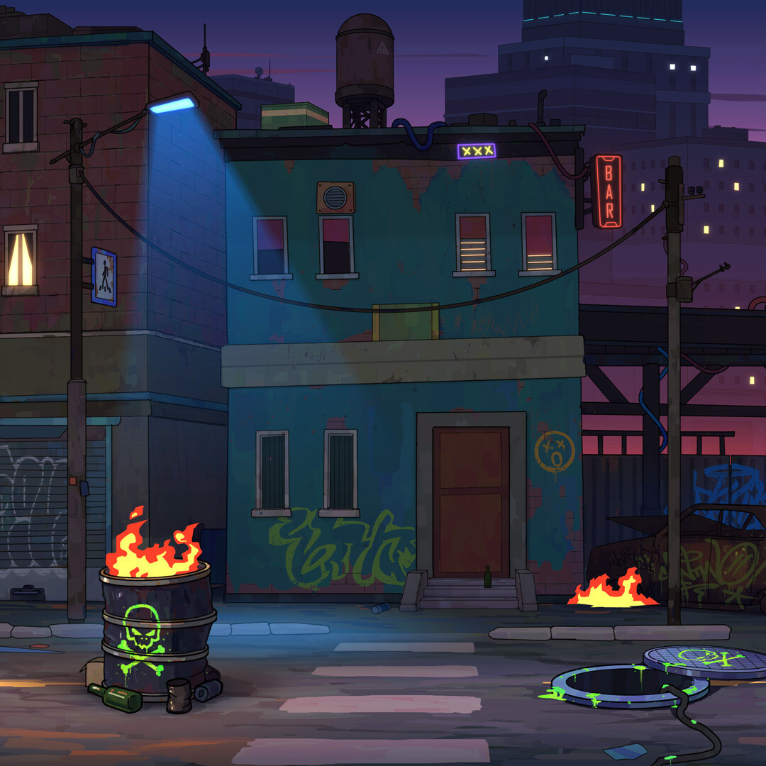 ArtStation - Drunk Robots: Ninja mini-game