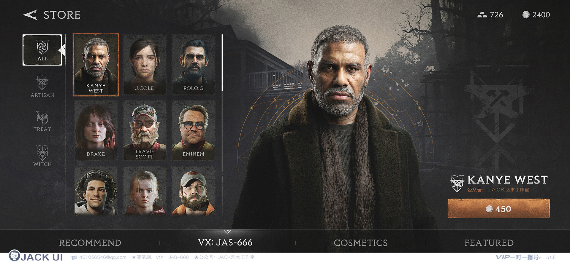 ArtStation - 【JACK游戏UI设计】GAMEUIUX2D3D交互界面特效创意平面设计原画立绘CHARACTER DESIGN ...