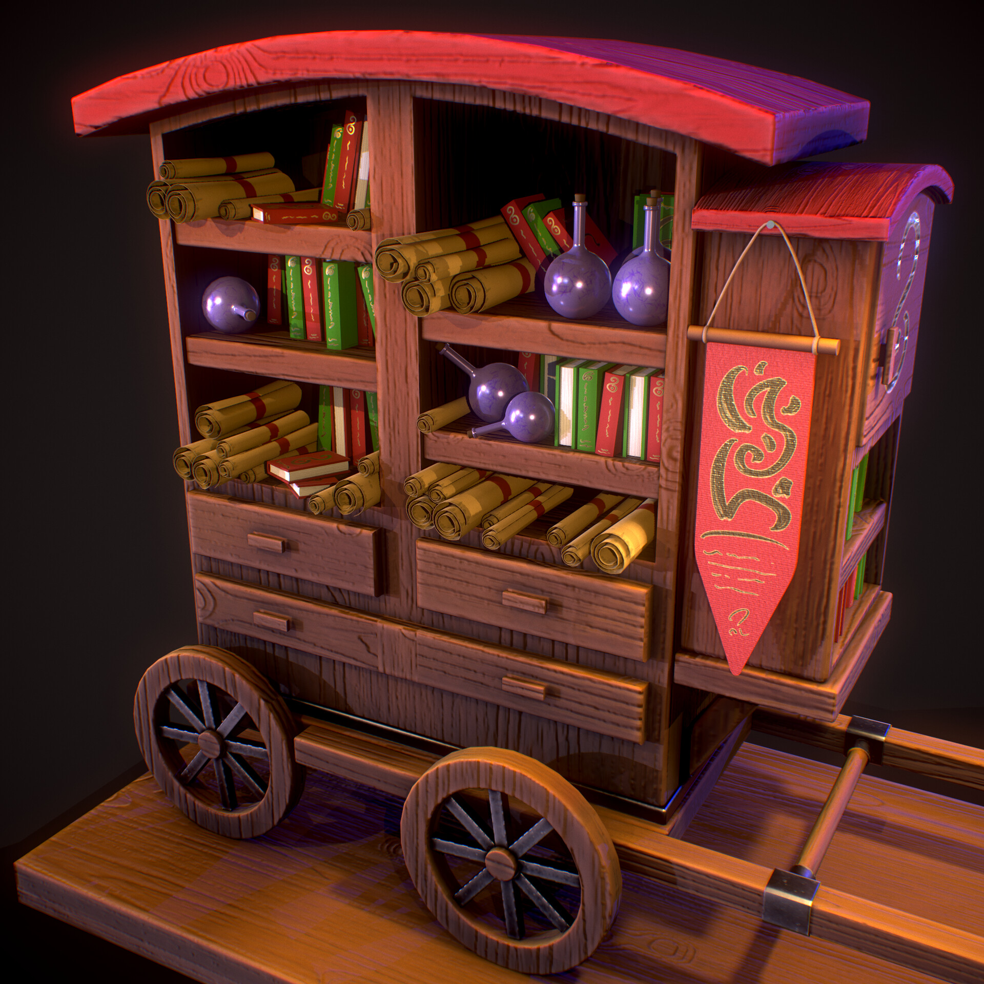 ArtStation - Stylized merchant's stall