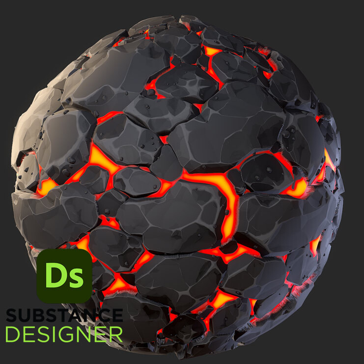 ArtStation - Stylized Lava Floor - Substance 3D Designer