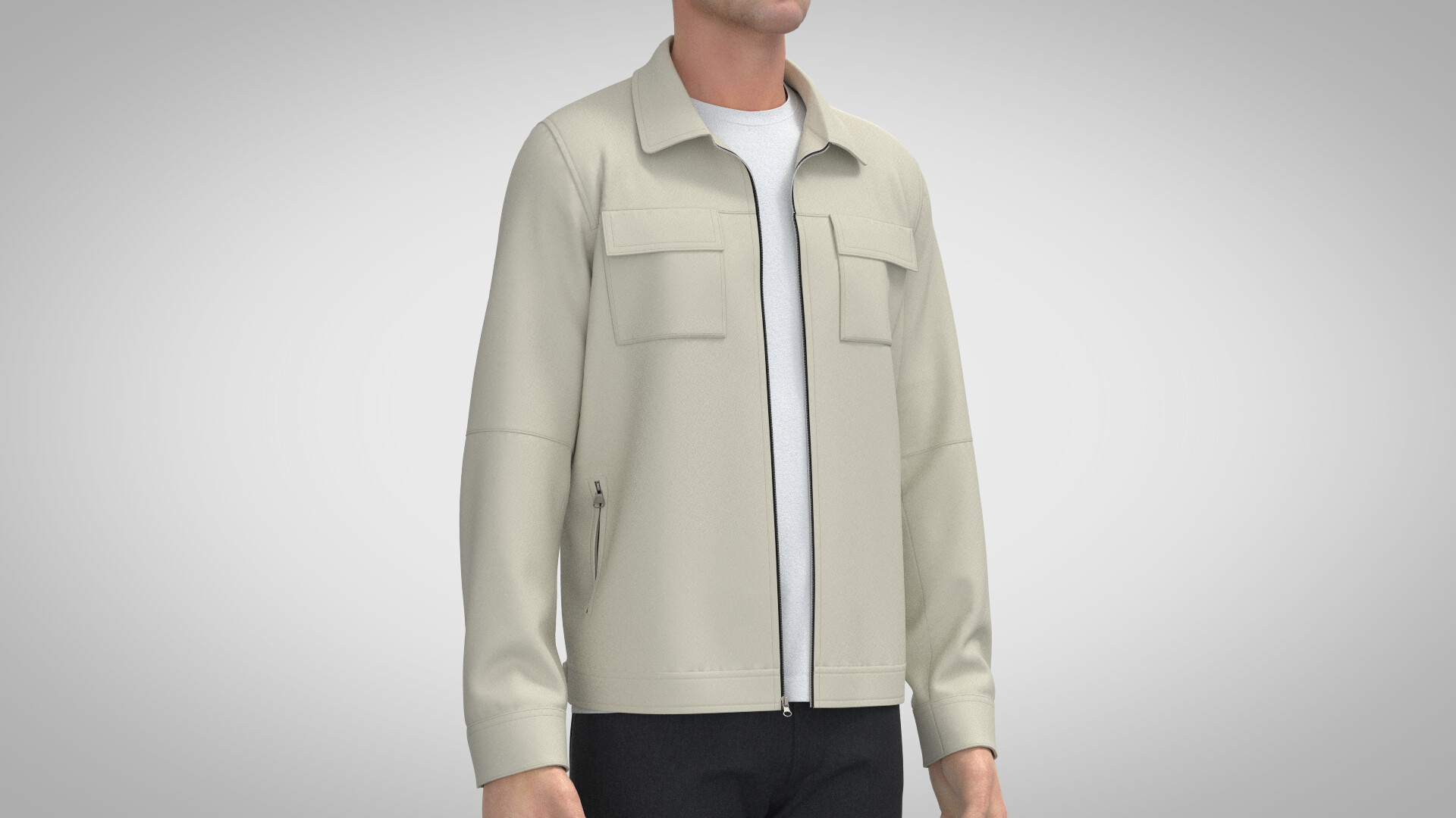 ArtStation - Zip-up Jacket, Marvelous Designer, Clo