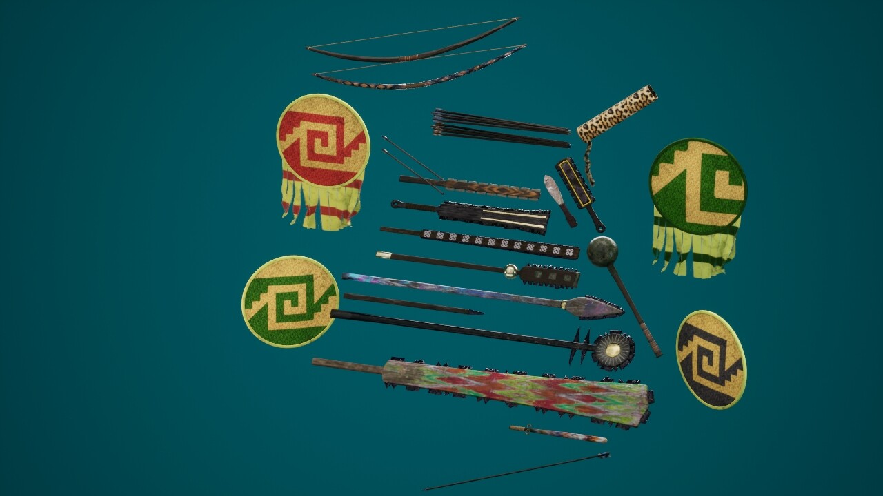 ArtStation - Mexica/Aztec Weapon Pack