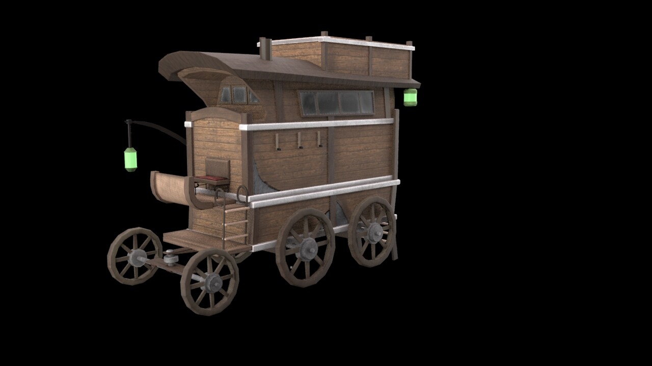 ArtStation - 3D Merchant Cart Model