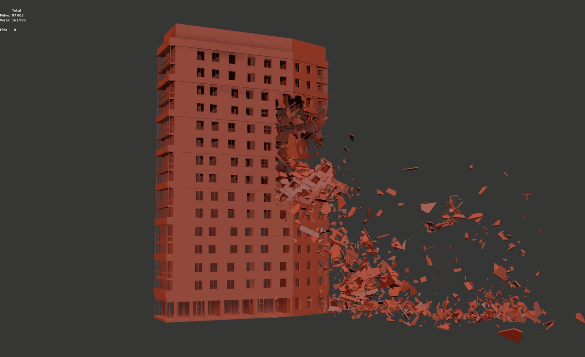 ArtStation - WIP Building explosion
