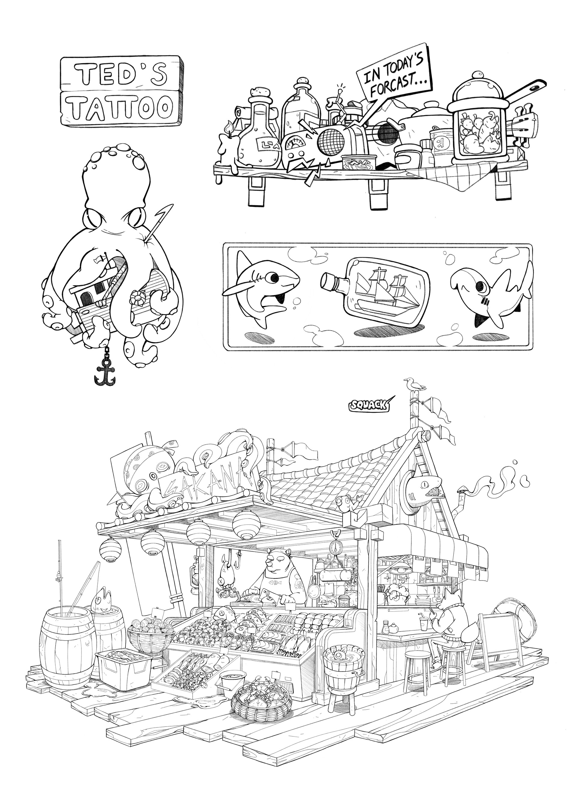 ArtStation - Fish Stall