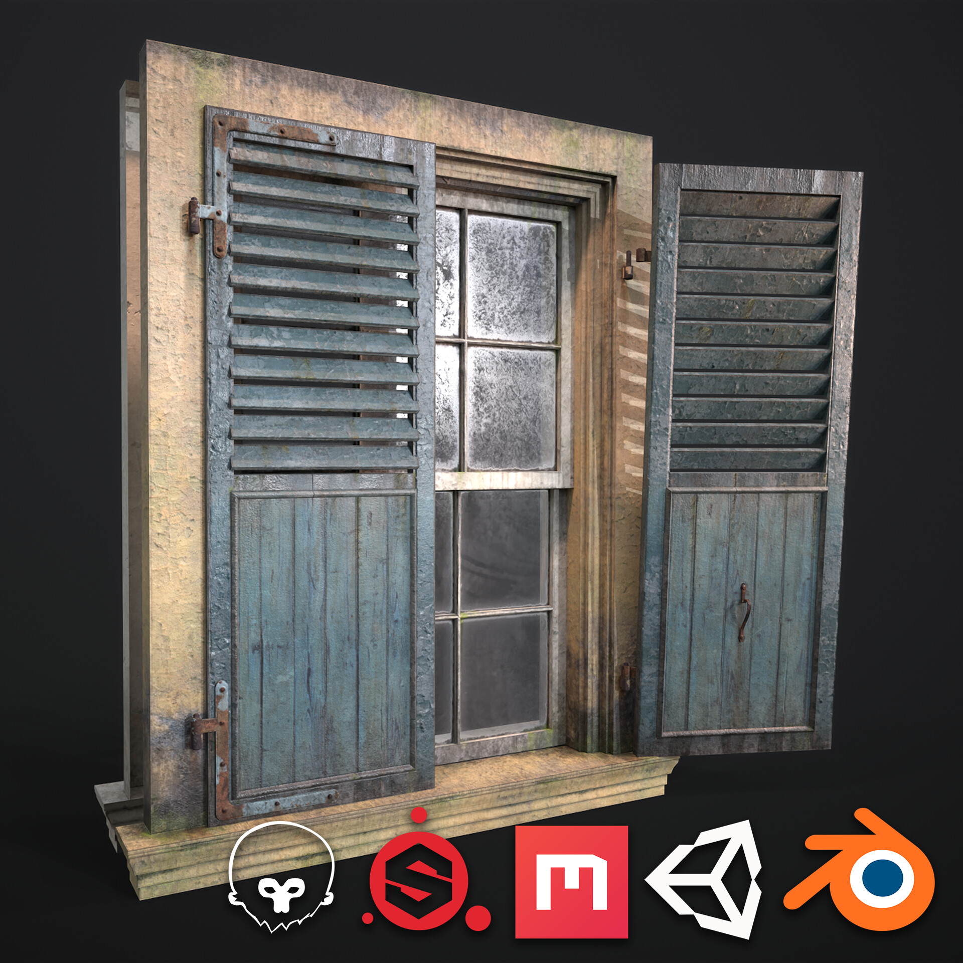ArtStation - Old Modular Window - Art Challenge Pack 01