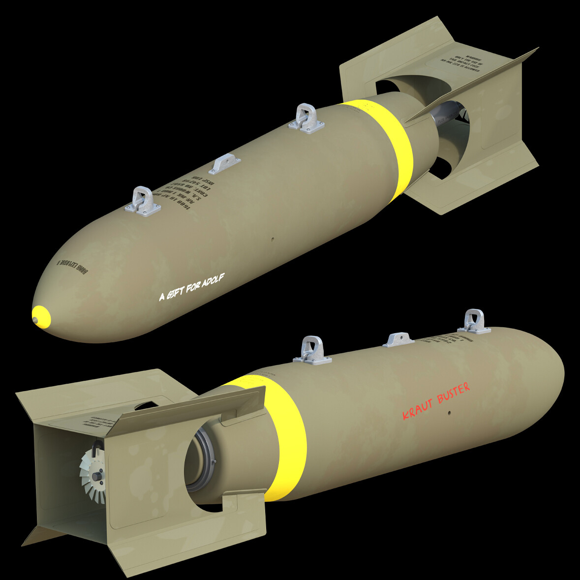 ArtStation - AN-Mk 1 armor piercing bomb