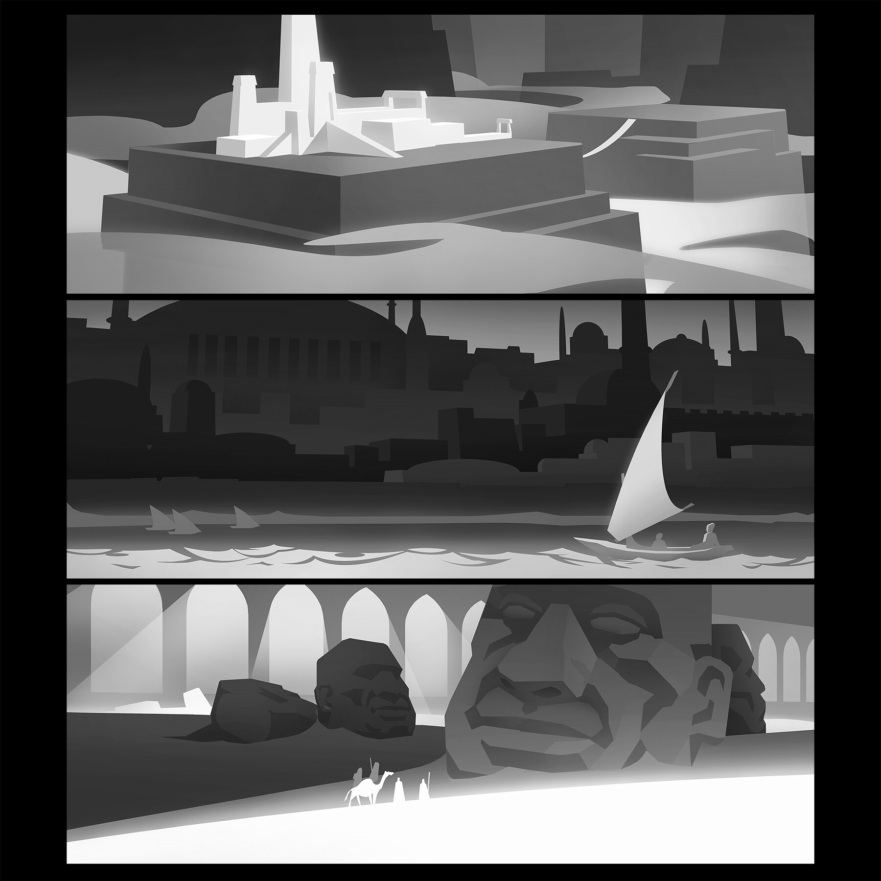 ArtStation - Environment Design Value Studies