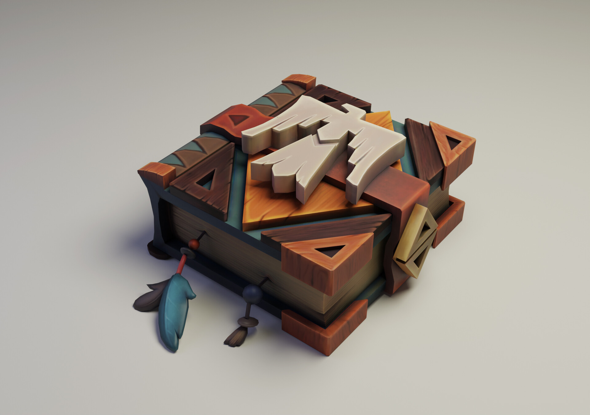 ArtStation - Native American book lowpoly
