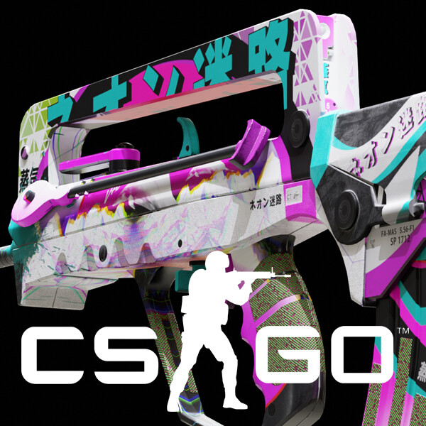 ArtStation - CSGO FAMAS | Neon Maze