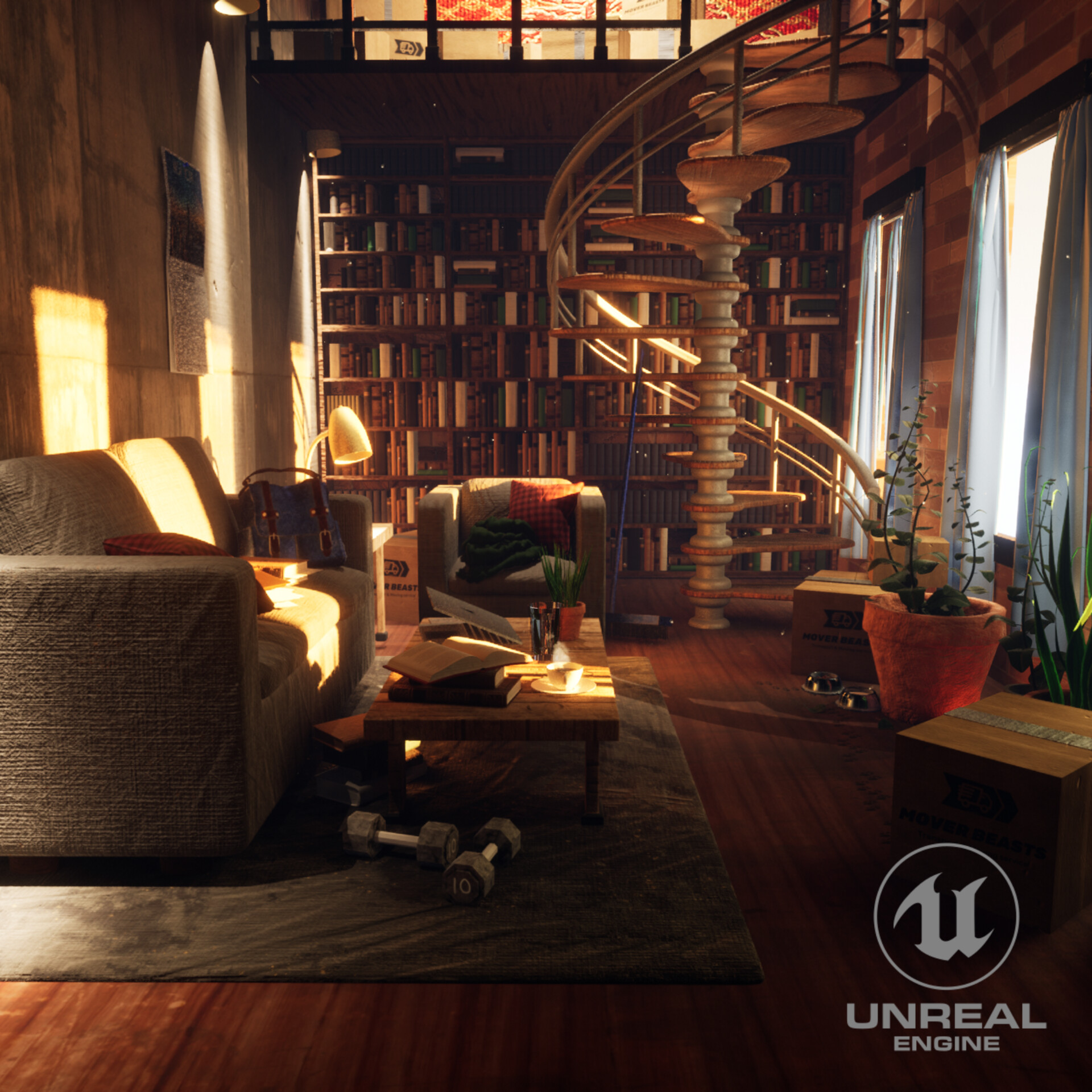 ArtStation - Sunset Interior