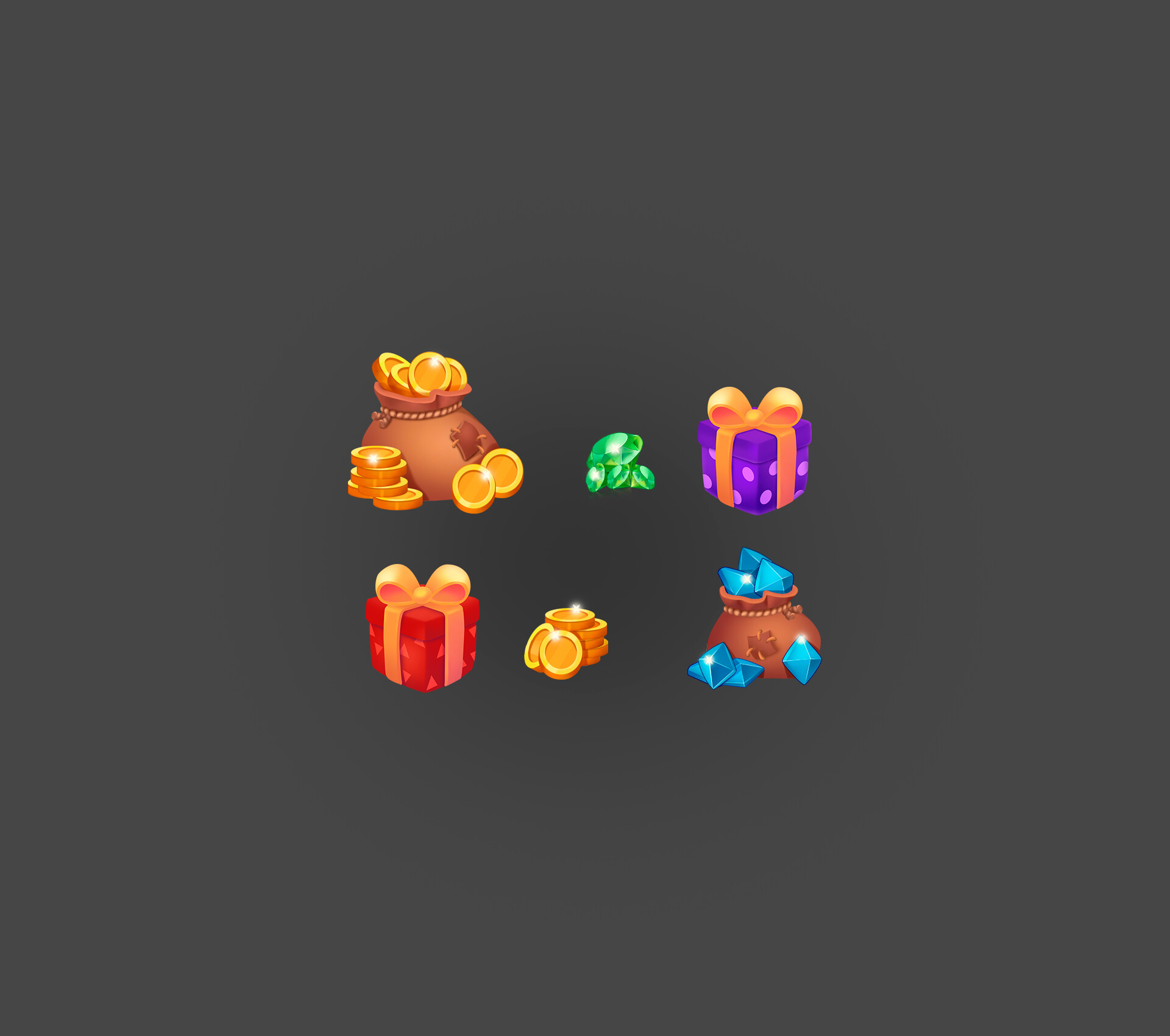 ArtStation - Diamond and Gold 2D Gaming Assets