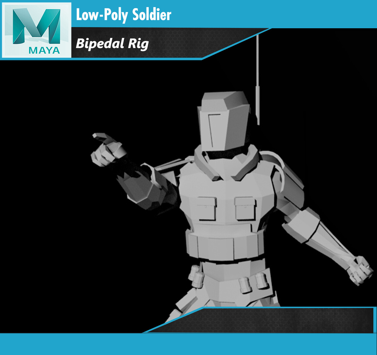 ArtStation - Low Poly Soldier Rigged