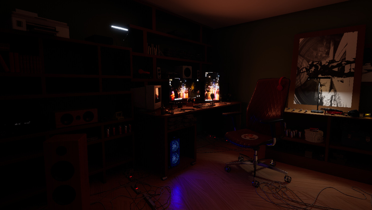 ArtStation - Night work in the room