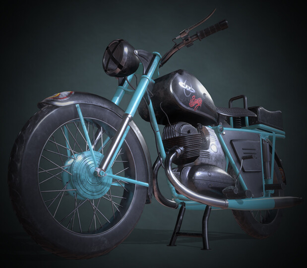ArtStation - IZH 56 Russian Motorcycle