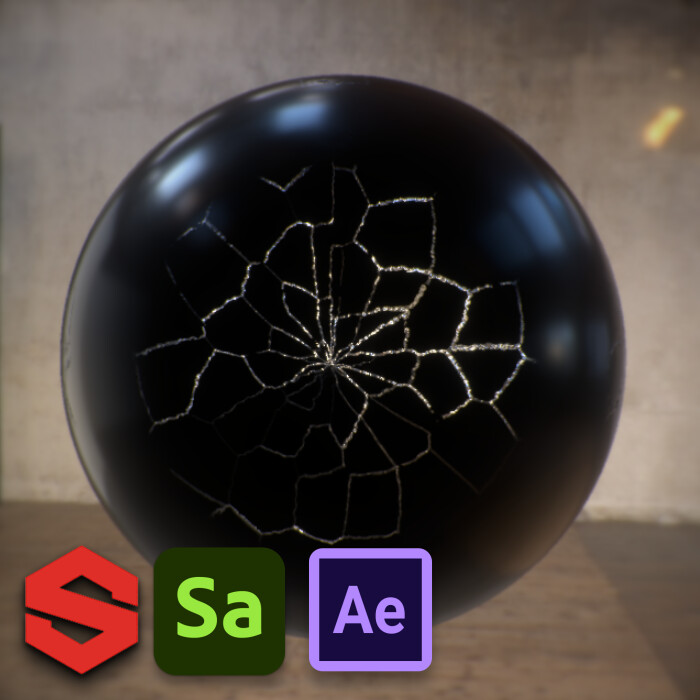 ArtStation - Crack impact texture