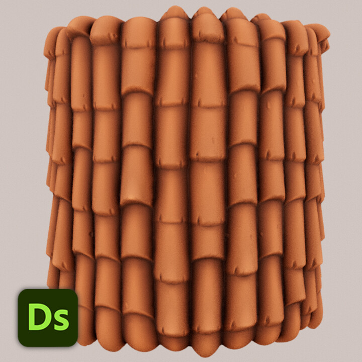 ArtStation - Stylized Roof Tiles - Substance 3D Designer