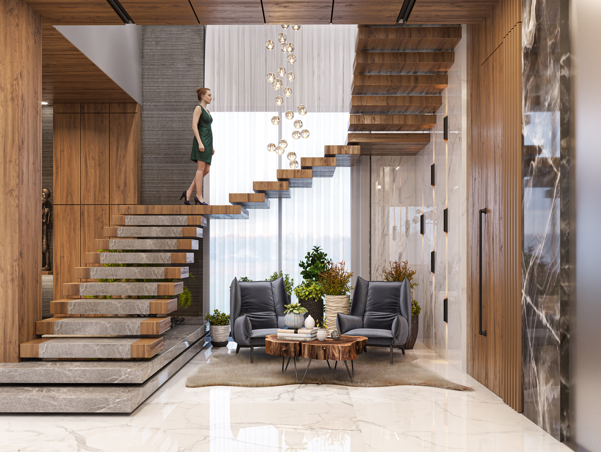 ArtStation - Interior 3D Visualization ( Villa Interior)