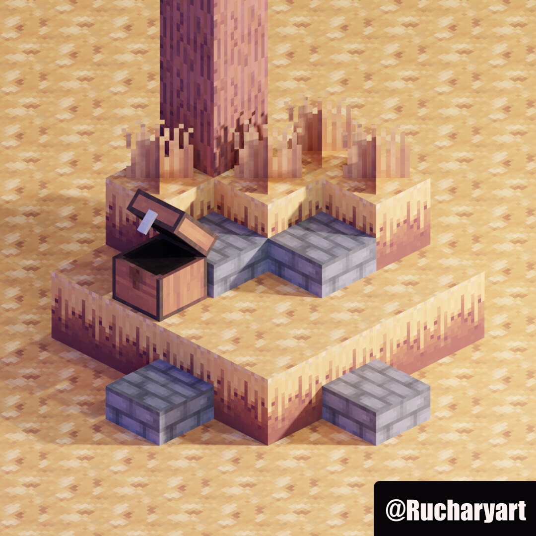 ArtStation - Minecraft style isometric render