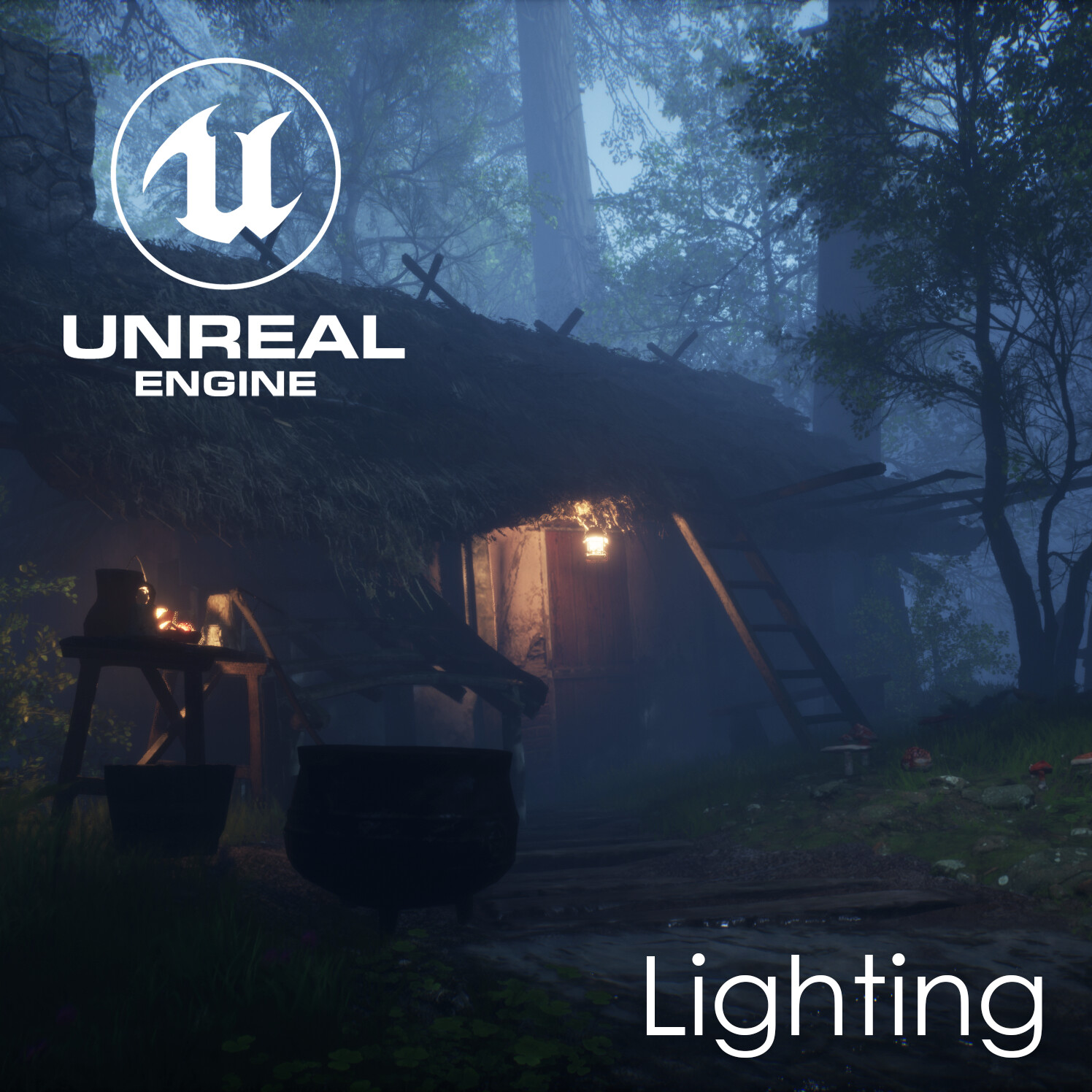 ArtStation - [UE5] Light Art - Forest Night