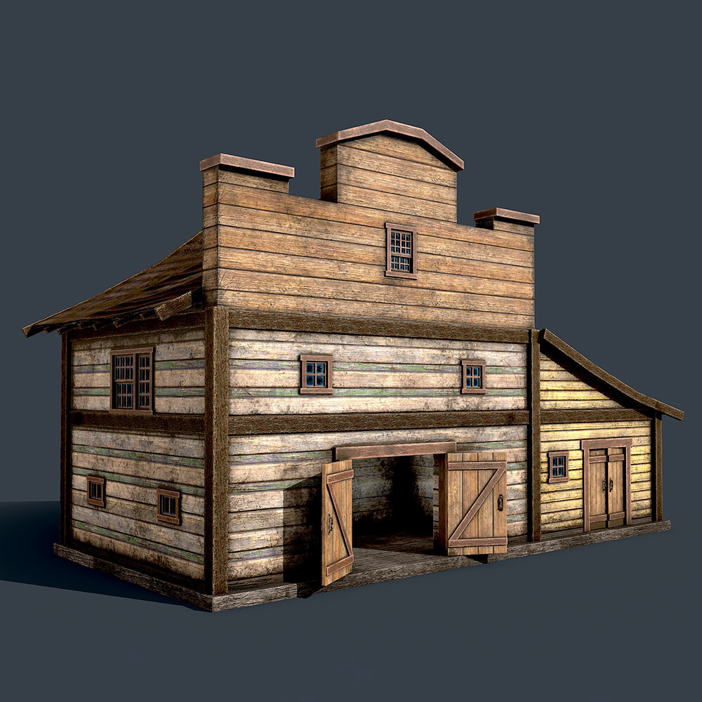 ArtStation - Western set (House 07)