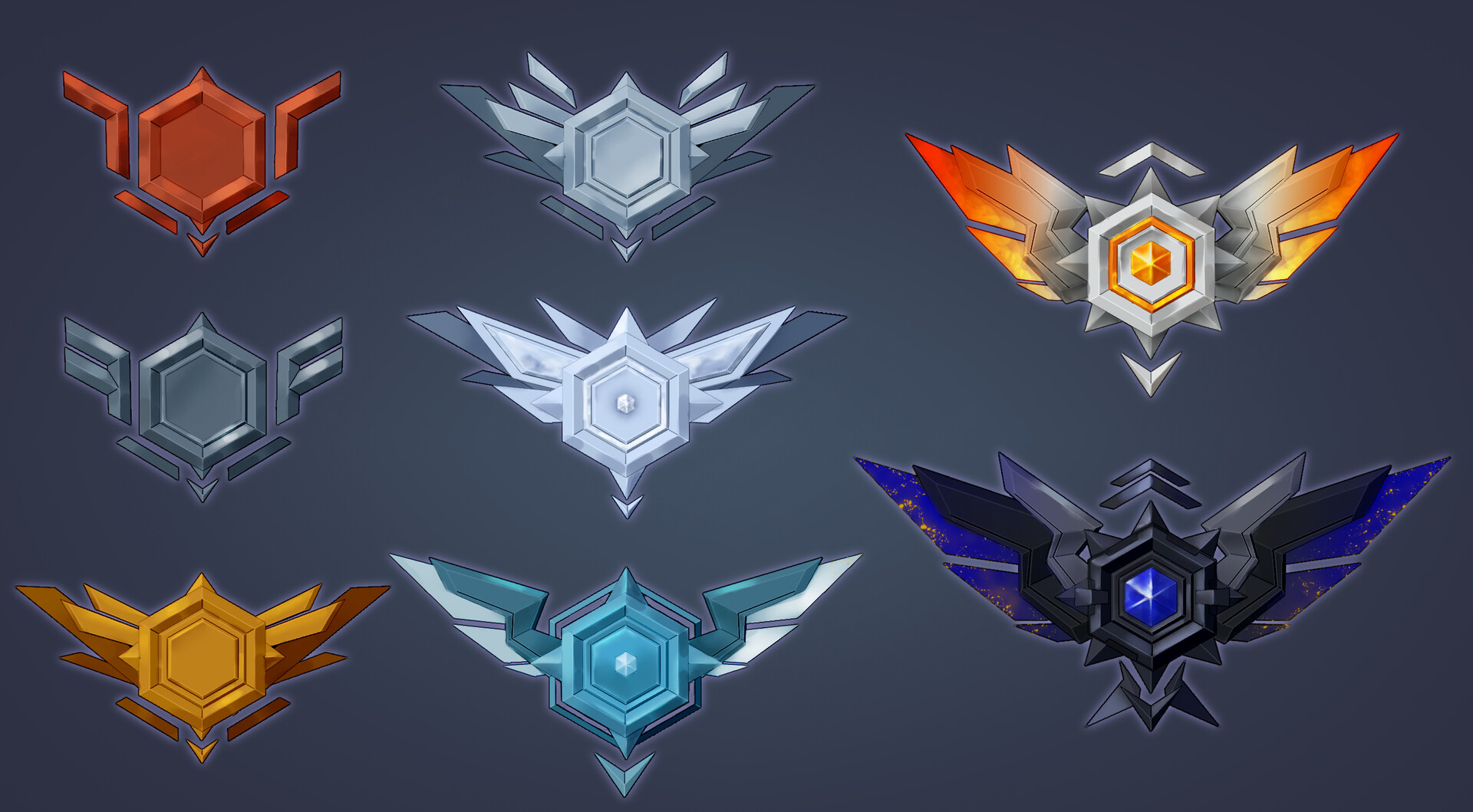 ArtStation - Progression emblems concept
