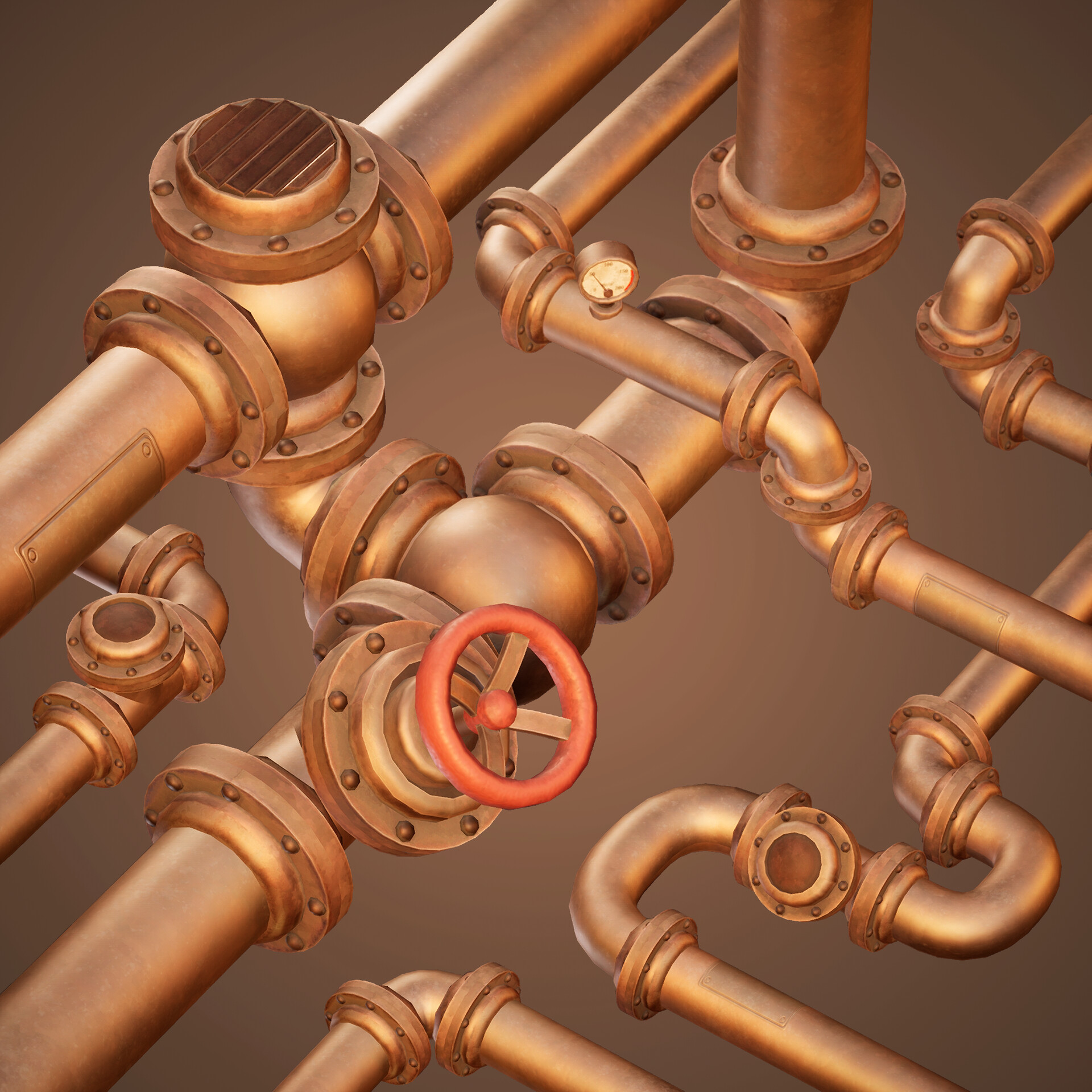 ArtStation - Stylized Modular Pipe Kit