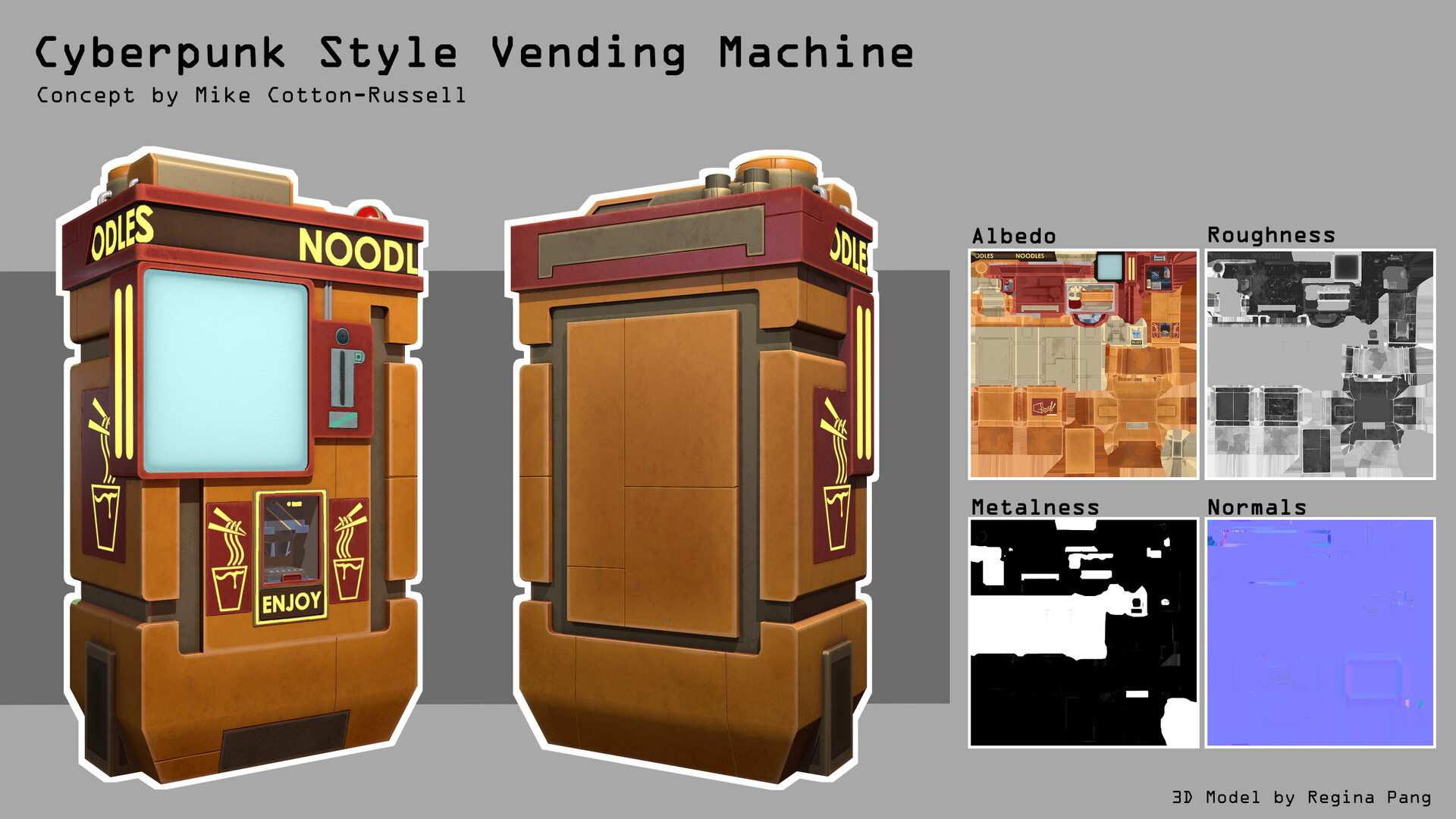 ArtStation - Cyberpunk Style Vending Machine (Concept by Mike Cotton ...